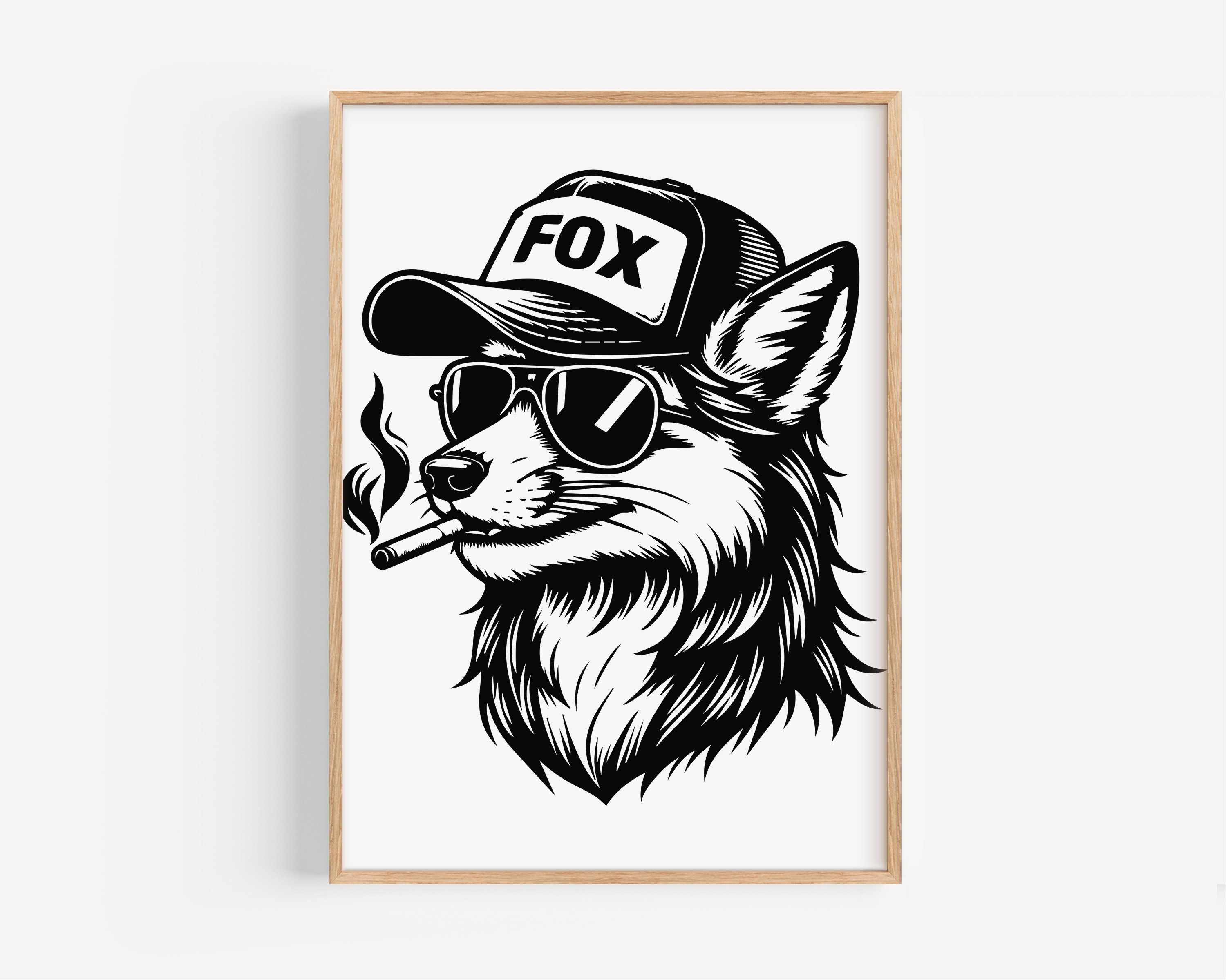 Fox Mullet With Sunglasses Smoking File Cool Fox Trucker Hat Silhouette ...