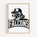 Logo de baseball Falcon fichier SVG, PNG, Dxf, Ai | Cool Falcon Bird ...