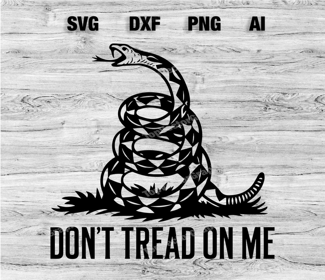 Don't Tread on Me Snake Files | Snake Flag Vector Silhouette, Cameo ...