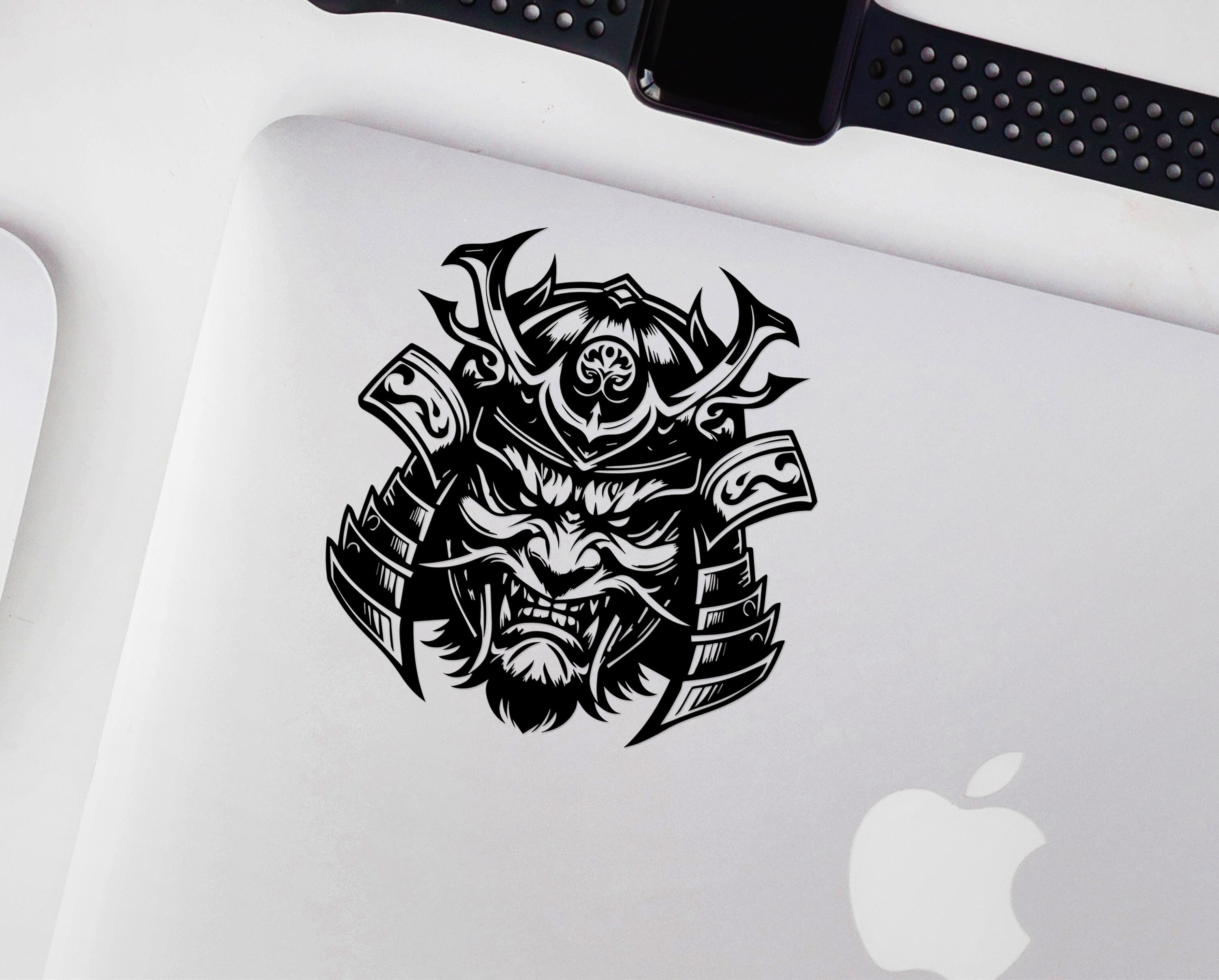 9 Samurai Face Mask Bundle Cut Files Samurai Mask Vector Silhouette ...