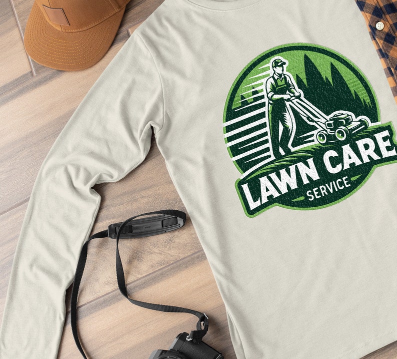 Professional Lawn Care & Landscaping Logo Design Mower SVG, PNG, Dxf ...