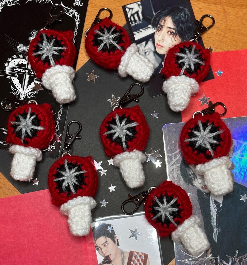 SKZ Stray Kids Lightstick Crochet Keychain Charms - Etsy