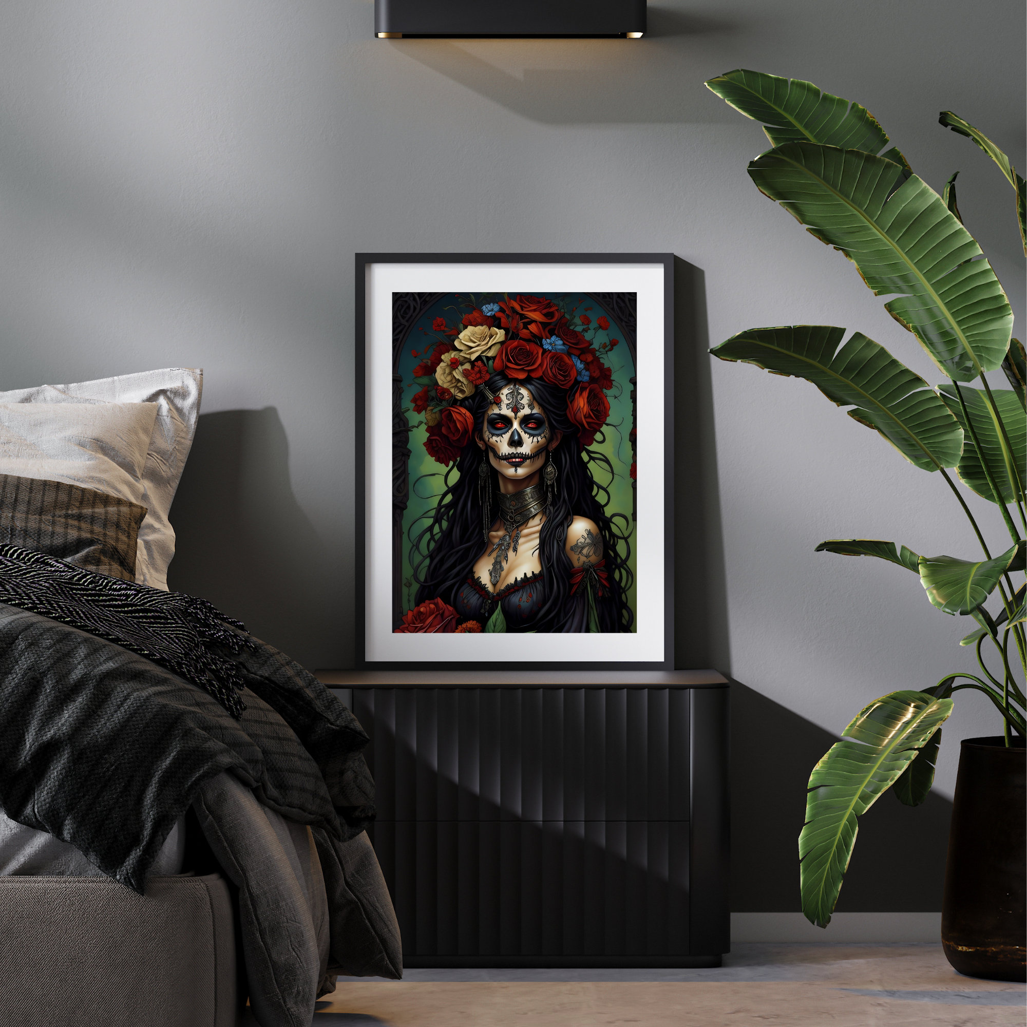 Day of the Dead Mexican Catrina Poster, Mexico Catrina Sugar Skull Girl ...