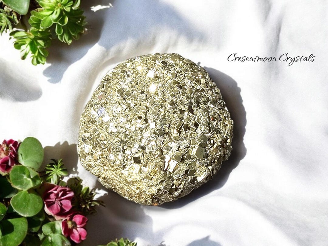 Pyrite Ball Natural Turkish Pyrite Sphere for Home Decor, Healing ...