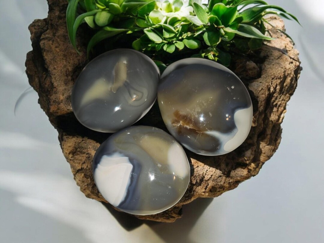 Large Orca Agate Palm Stone - Healing Crystal, Natural Stone, Home ...