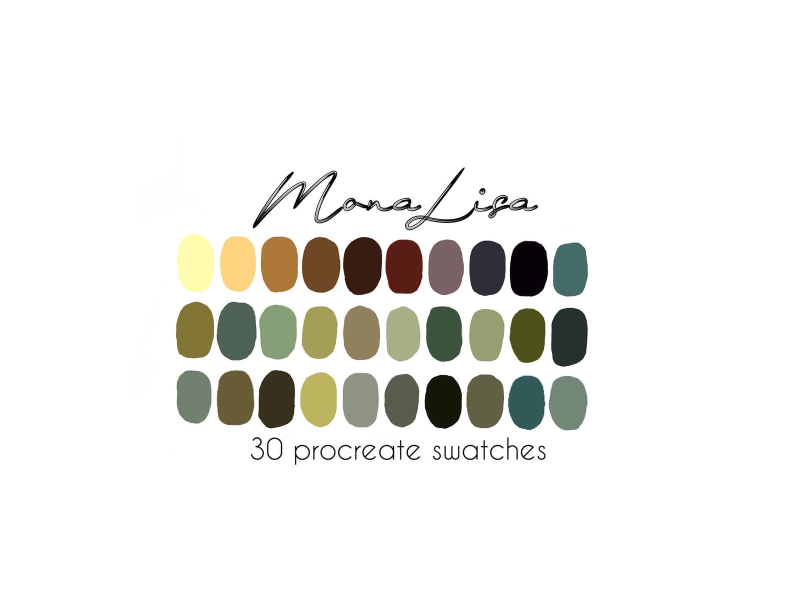 Mona Lisa Procreate Color Palette - Etsy