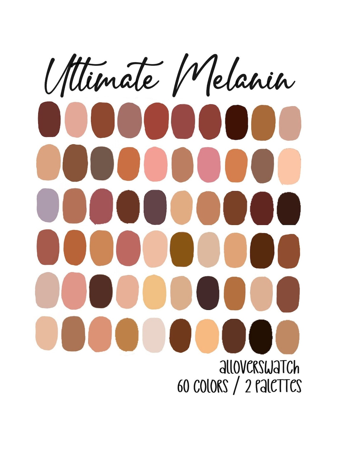 Ultimate Melanin Procreate Color Palettes - Etsy