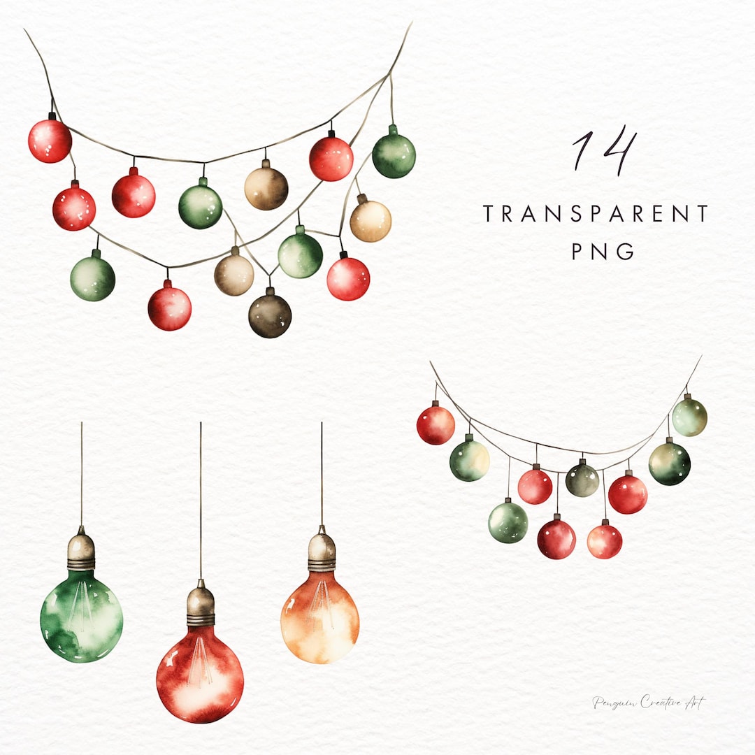 14 Christmas Light Clipart, PNG Clip Art, Christmas Ornaments ...