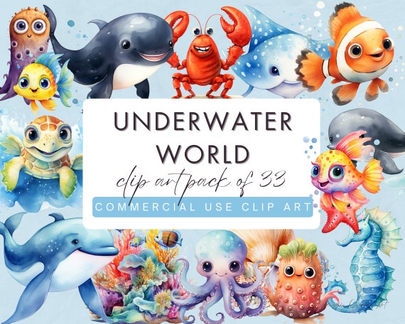 Ocean Animals Underwater Clipart