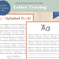 Preschool Alphabet Numbers Tracing Practice Sheets Bundle Preschool ...