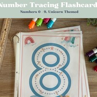 Number Tracing Practice, Numbers Flashcard, Counting Printable, Writing ...