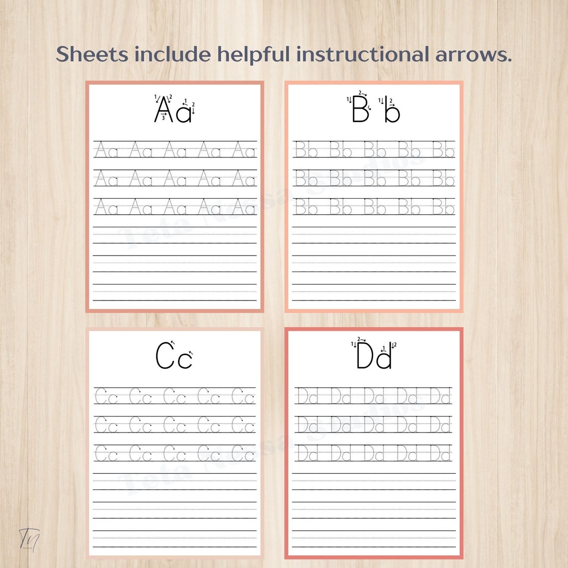 Preschool Alphabet Numbers Tracing Practice Sheets Bundle Preschool ...
