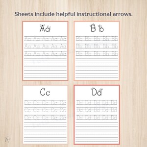 Preschool Alphabet Numbers Tracing Practice Sheets Bundle Preschool ...