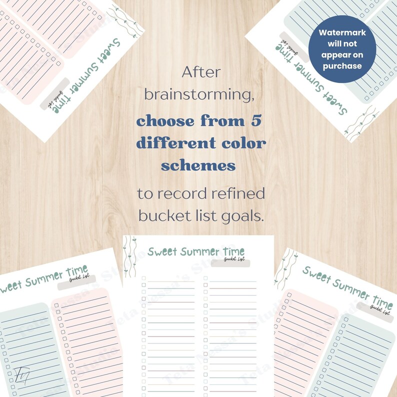 Editable Summer Bucket List Printable Fun Brainstorming Prompts With ...