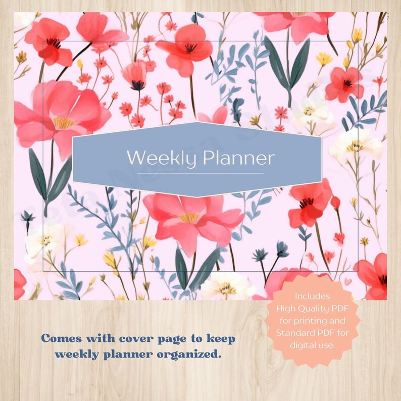 Weekly Planner Printable, Weekly Reflection, Schedule by Hour, Digital ...