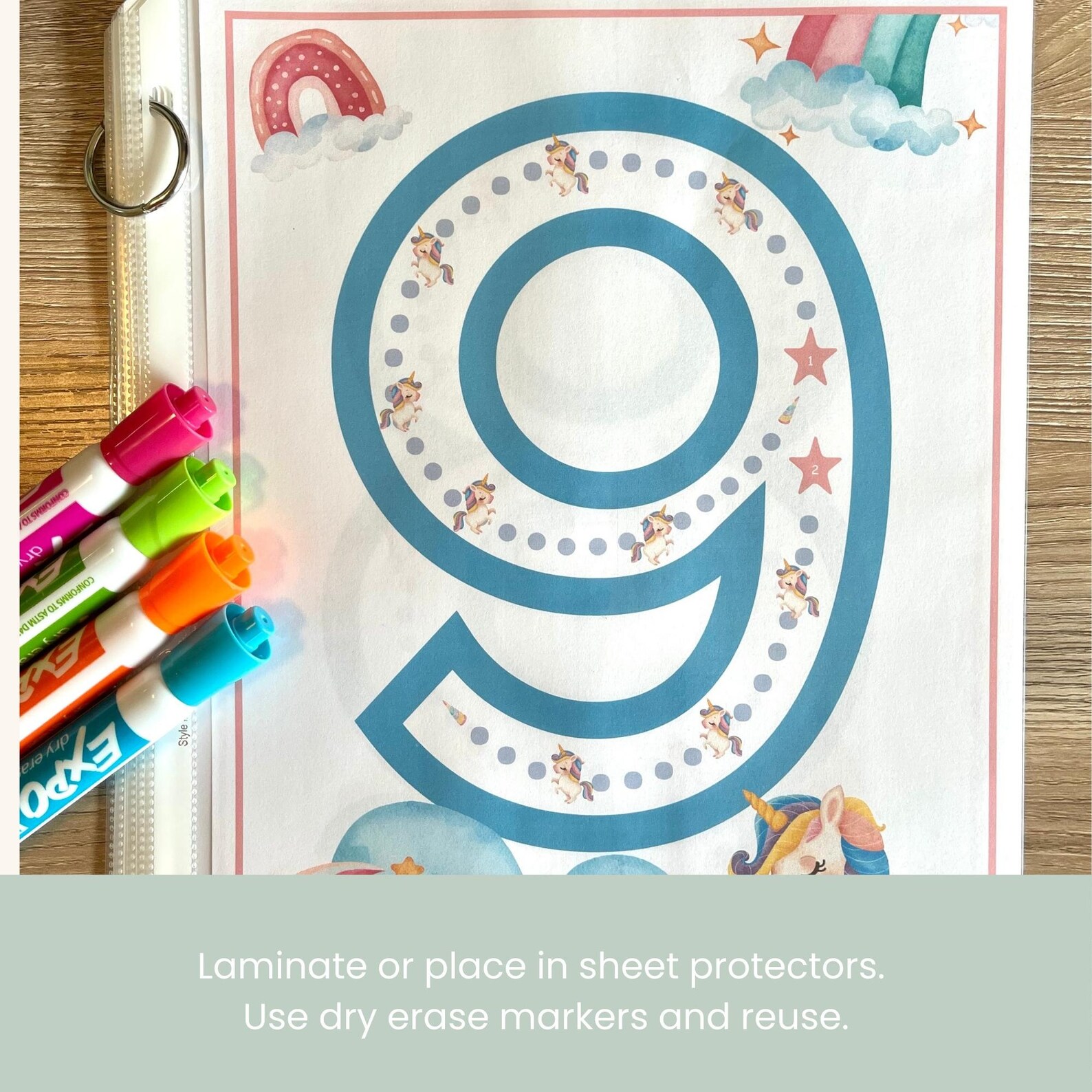 Number Tracing Practice Writing Practice Sheets Preschool - Etsy