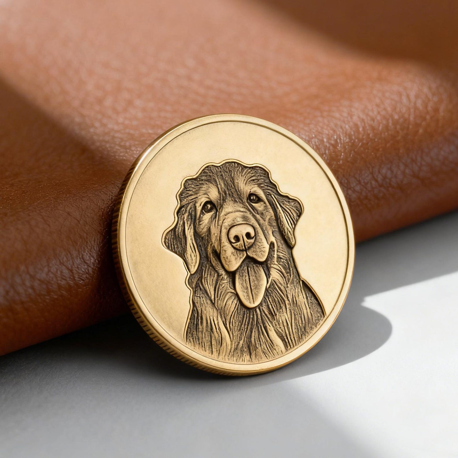 Custom Pet Brass Challenge Coin From Photo, Pet Memorial Brass Coin ...
