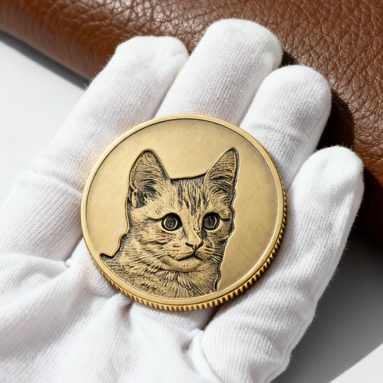 Custom Pet Brass Challenge Coin From Photo, Pet Memorial Brass Coin ...