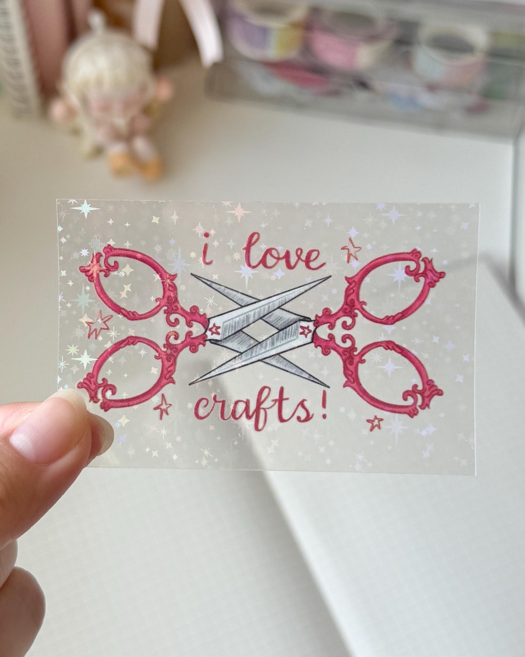 I Love Crafts Sticker | Sapphic | Scissors | Wlw | Lesbian | Journal ...