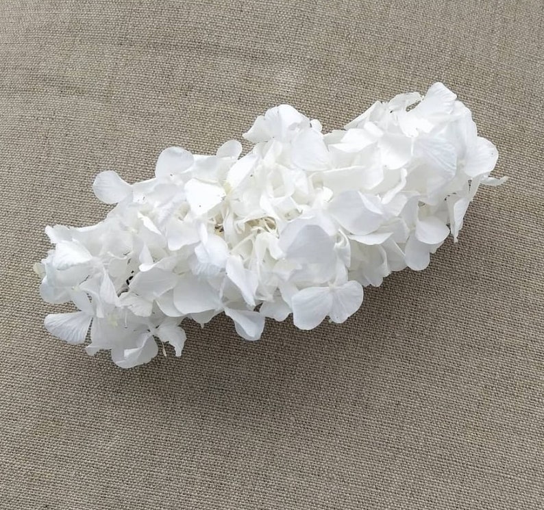Headpiece Preserved White Hydrangea. Communion and Wedding Headdress ...