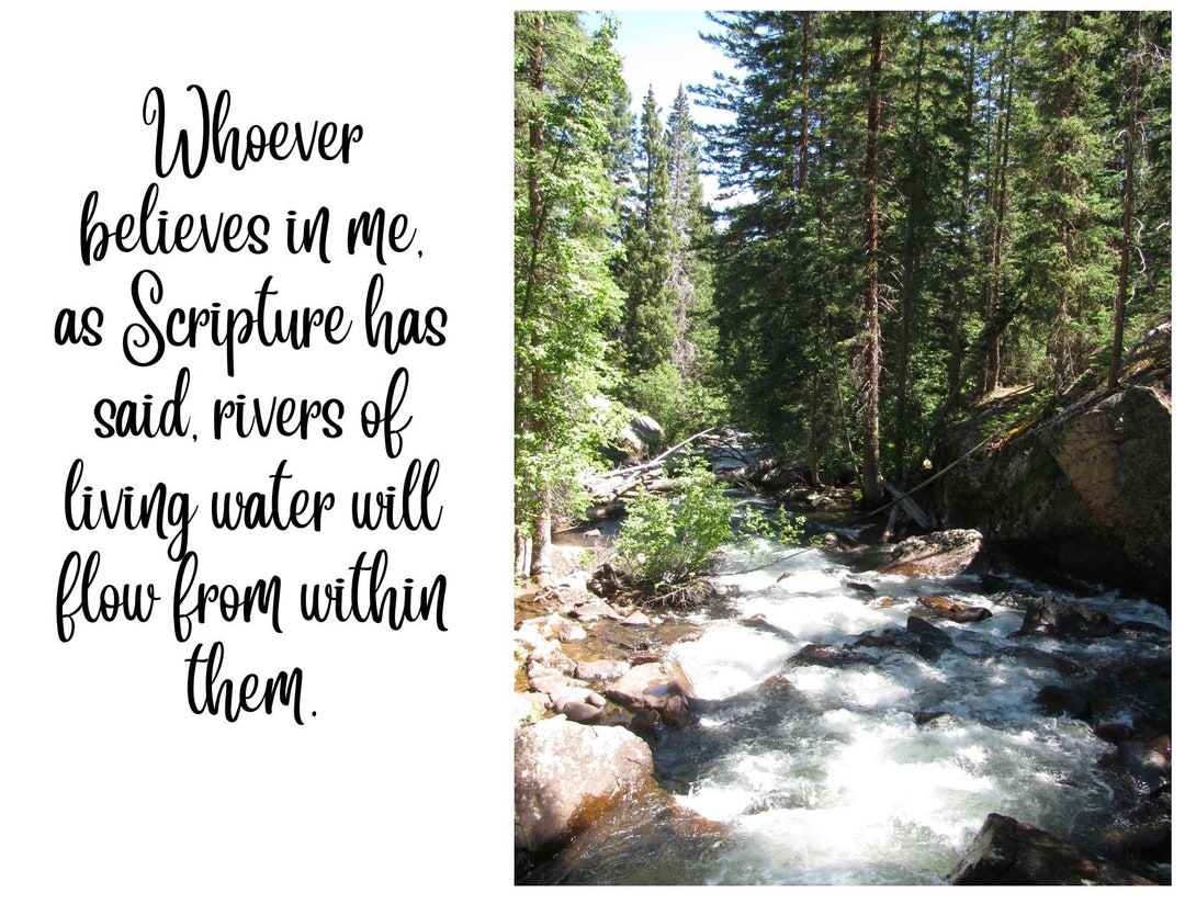Rivers of Living Water Bible Verse Notecard Digital Download - Etsy