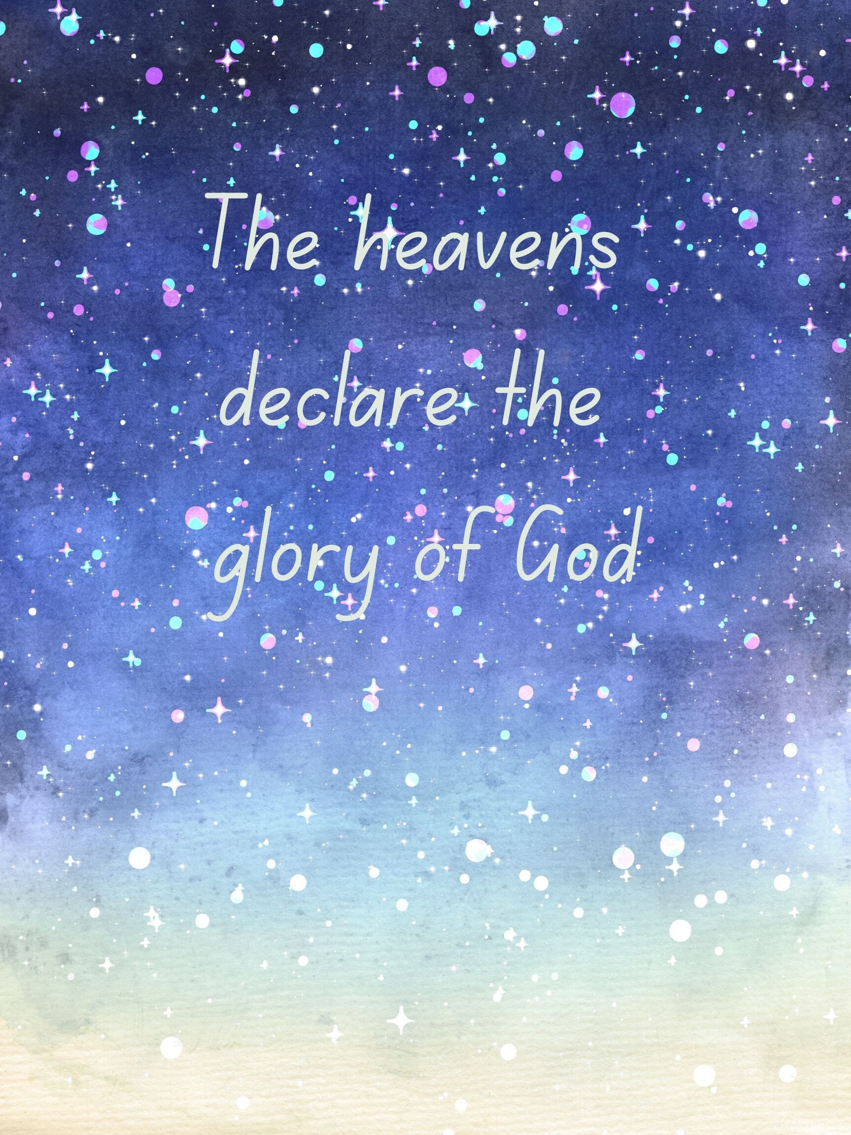 The Heavens Declare Bible Verse Poster Digital Download - Etsy