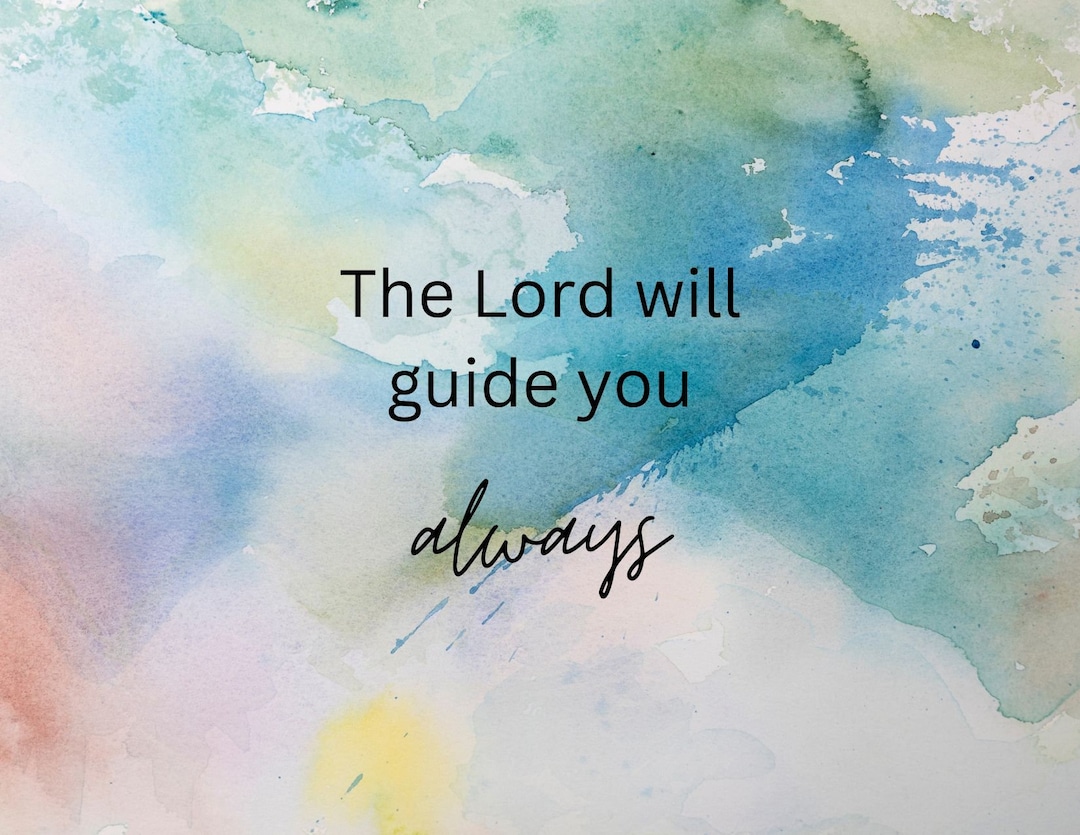 The Lord Will Guide You Always Bible Verse Notecard Digital - Etsy