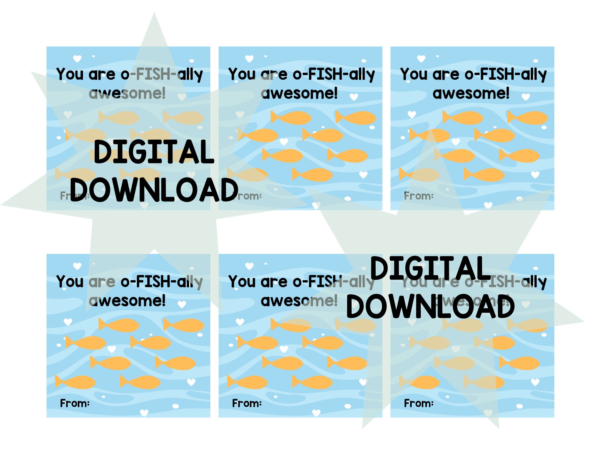 Printable Goodie Bag Tags O-fish-ally Awesome - Etsy