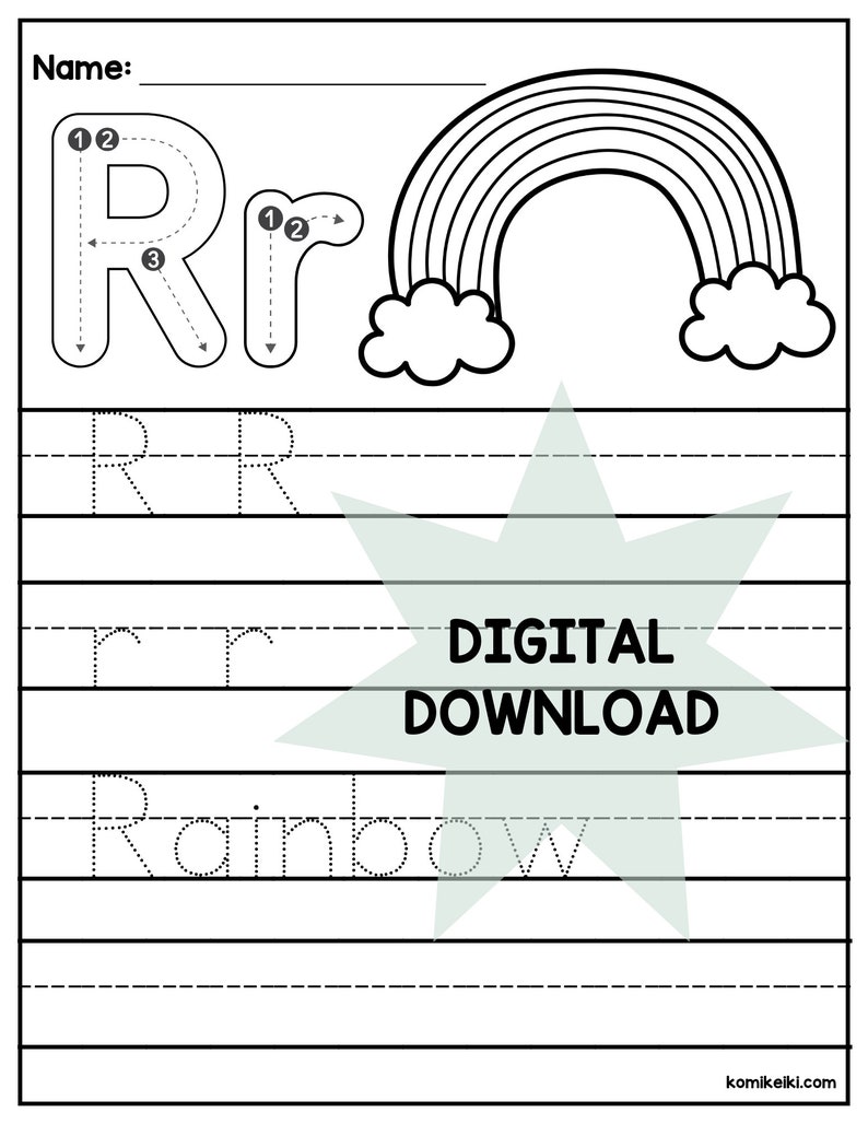 Printable Alphabet Tracing in Hawaii - Etsy