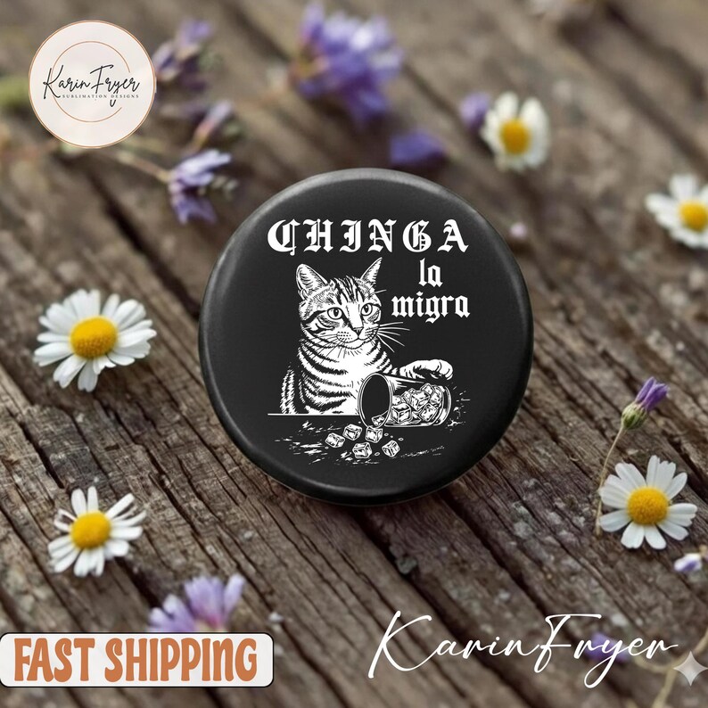 Chinga La Migra Cat Anti ICE Pin, Justice for Renee Nicole Good Pin ...