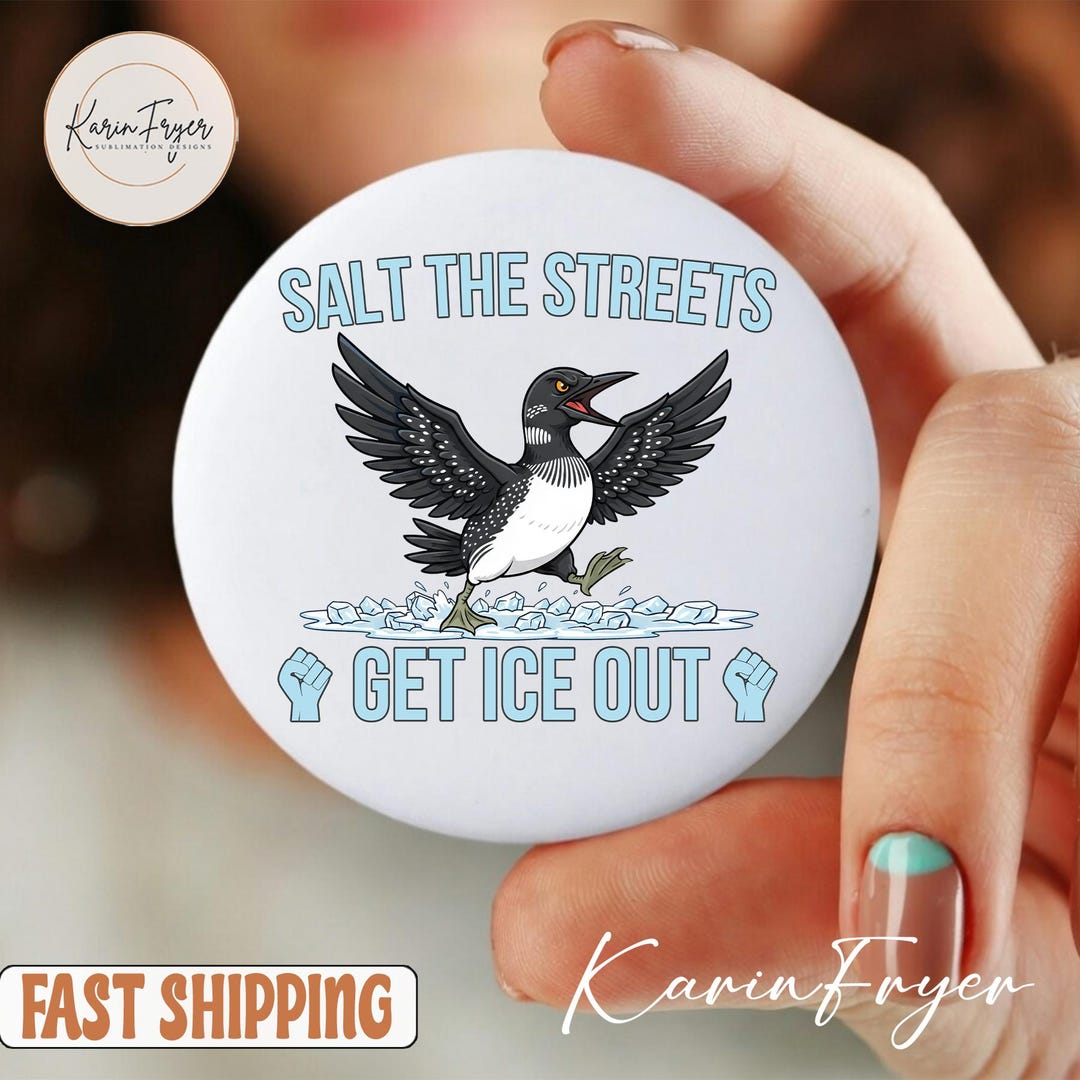 ICE Out Sticker, Minnesota Loon Salt the Streets Vinyl Decal, Anti ...