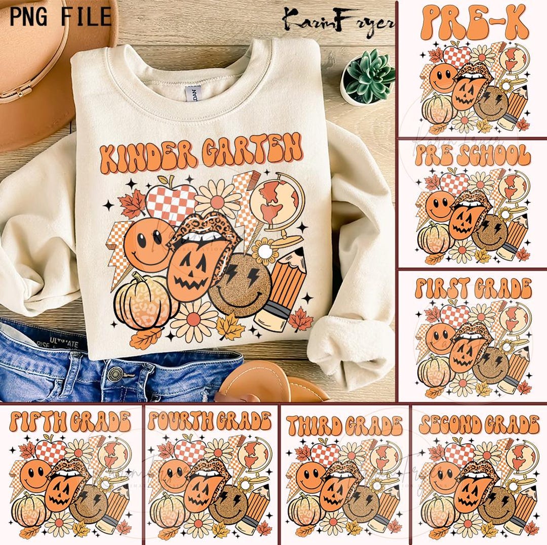 Fall Teacher PNG Bundle,retro Fall Png,teacher Sublimation Design,back ...