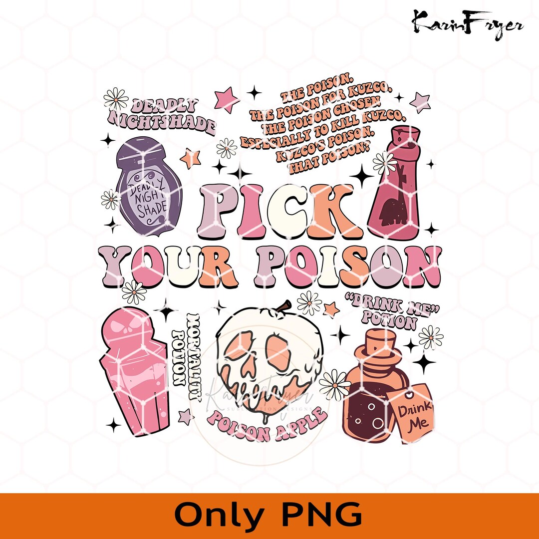 Pick Your Poison Halloween Png, Villain Cartoon Png, Spooky Vibes Png ...
