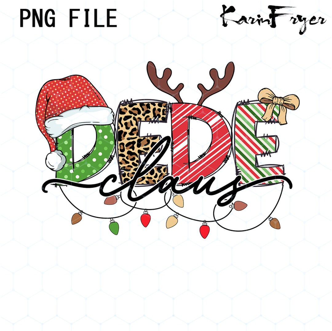 Dede Claus Png, Christmas Png, Retro Christmas,christmas Sublimation ...
