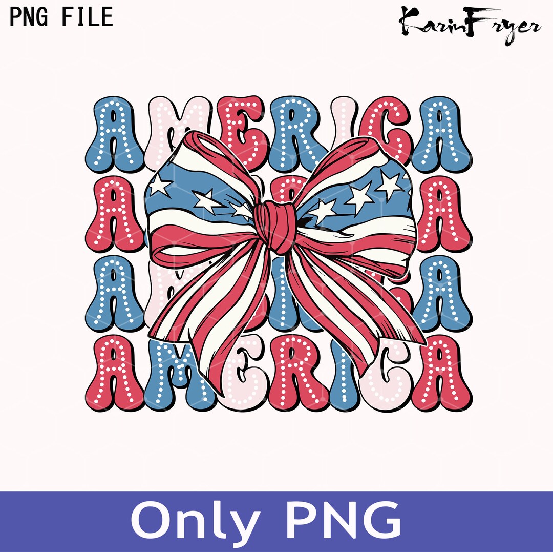 Coquette Bow 4th of July Png 4th of July Png, America Png, Fourth of ...