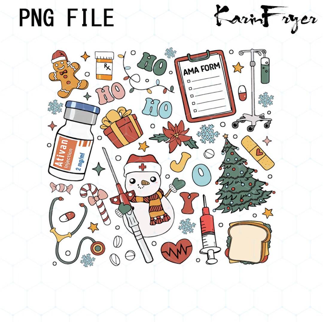 ER Nurse Christmas Png, Nurse Christmas Png, Merry Christmas Png, ER ...