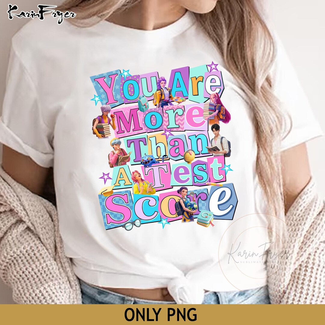 You Are More Than A Test Score PNG | 3D Colorful School Characters ...