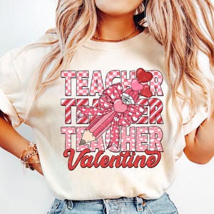 Teacher Valentine Coquette Bow Pencil Png, Retro Valentine Teacher ...