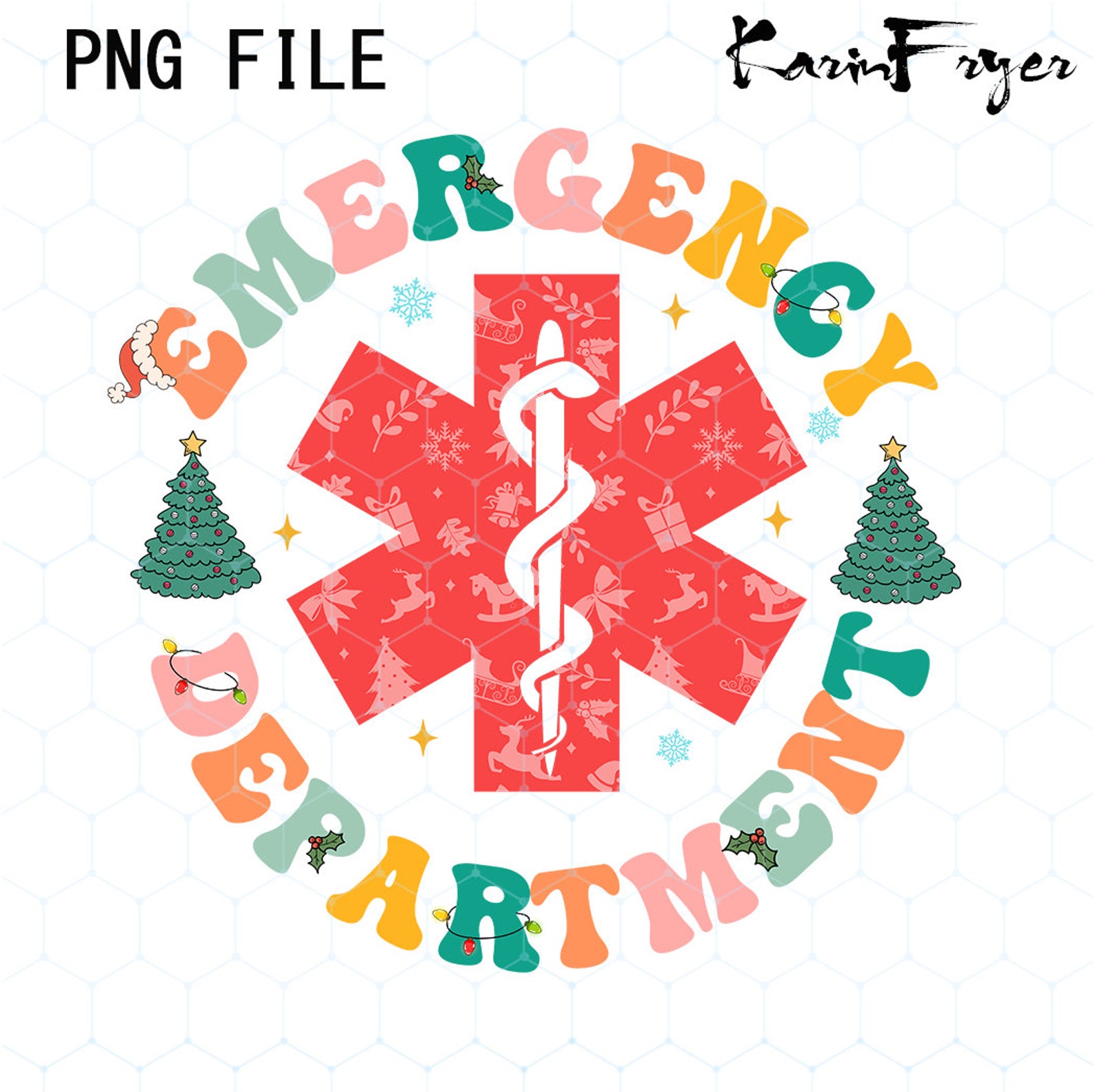 Emergency Department Png, Nurse Christmas Png, ER Nurse Png, Emergency ...