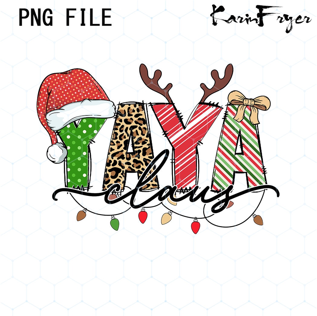 Christmas Yaya Claus Png Sublimation Design, Christmas Png, Merry ...