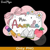 School Teacher Doodle Alphabet Bundle, Teacher PNG Letters, Numbers ...