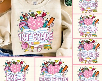 Back to School Bundle Png, Teacher PNG, Kindergarten, Pre K PNG, First ...