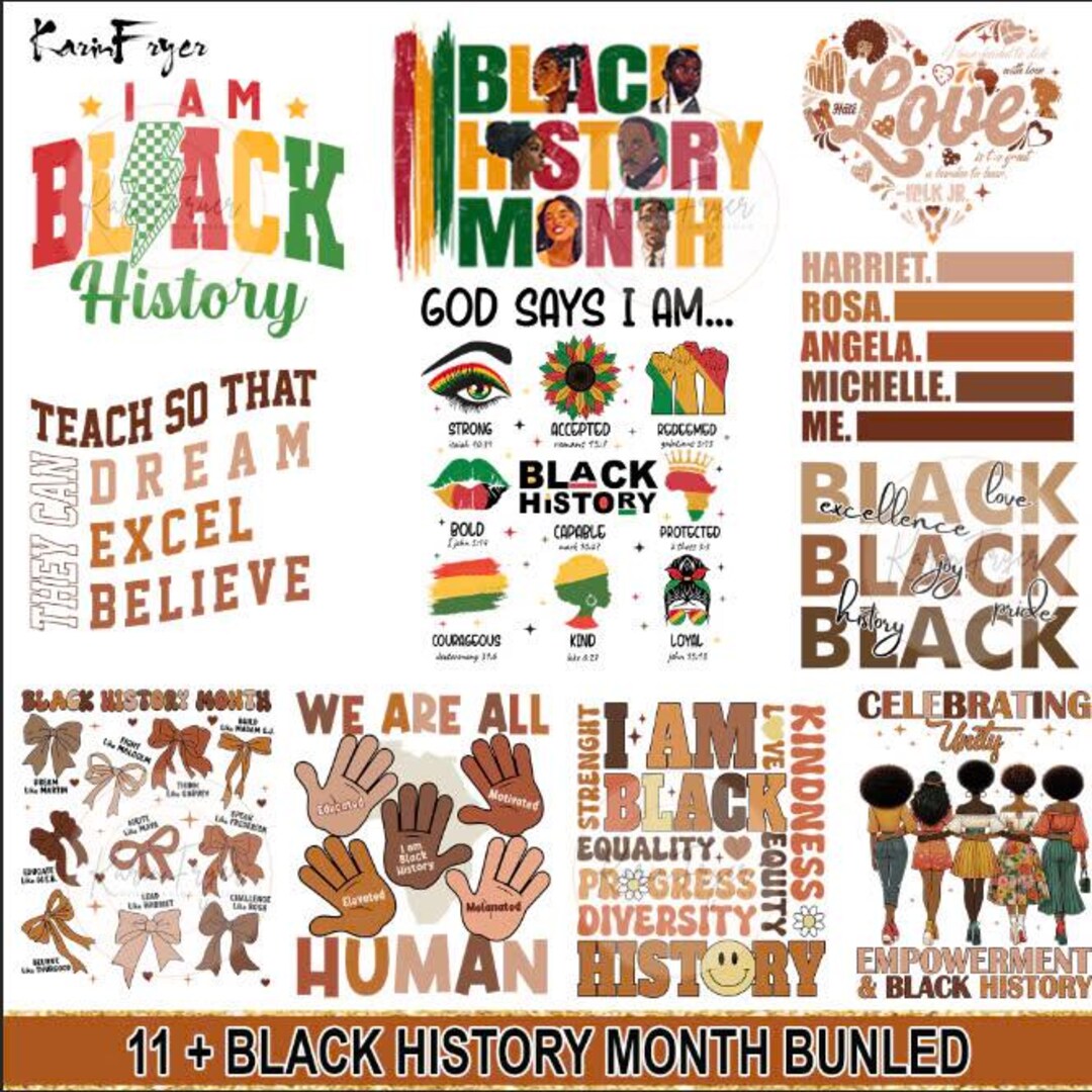 11+ Black History Month Png Bundle, Juneteenth Png Bundle, Black People ...