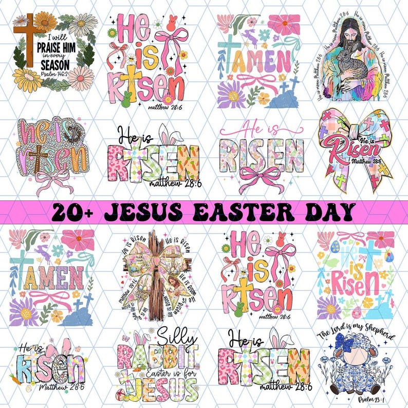 20+ Easter Christian Bundle PNG, Christian Png Bundle, Easter Png ...