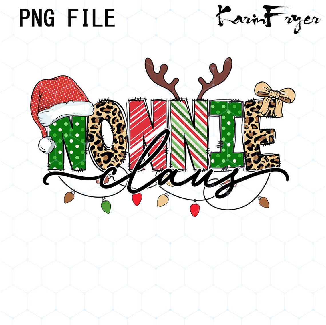 Nonnie Claus Png, Nonnie Christmas Png, Custom Christmas Png,christmas ...