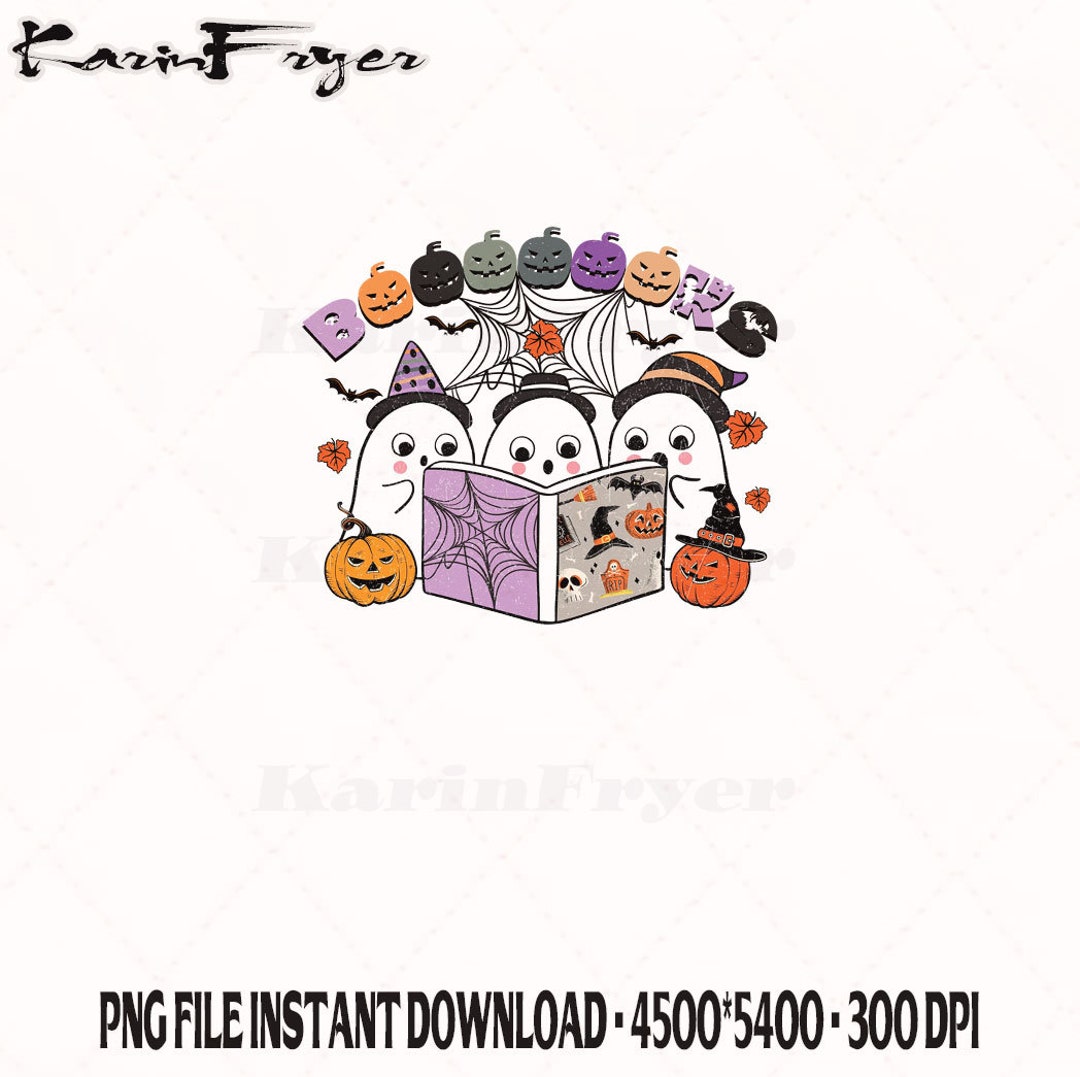 Boooooks Png, Cute Ghost Reading Books Png, Read More Books,halloween ...
