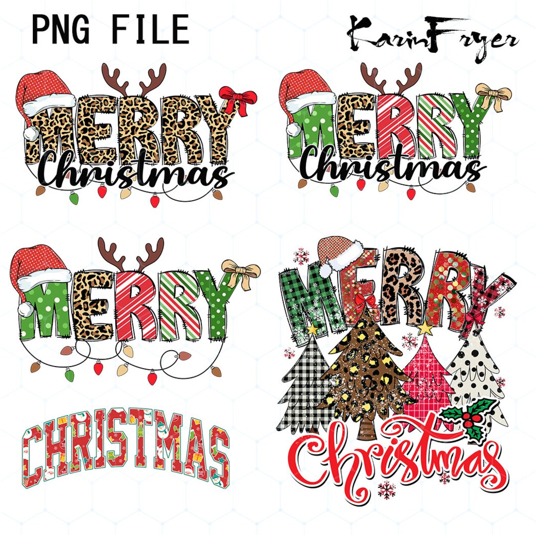 Merry Christmas Png Bundle Christmas Png Merry Christmas - Etsy