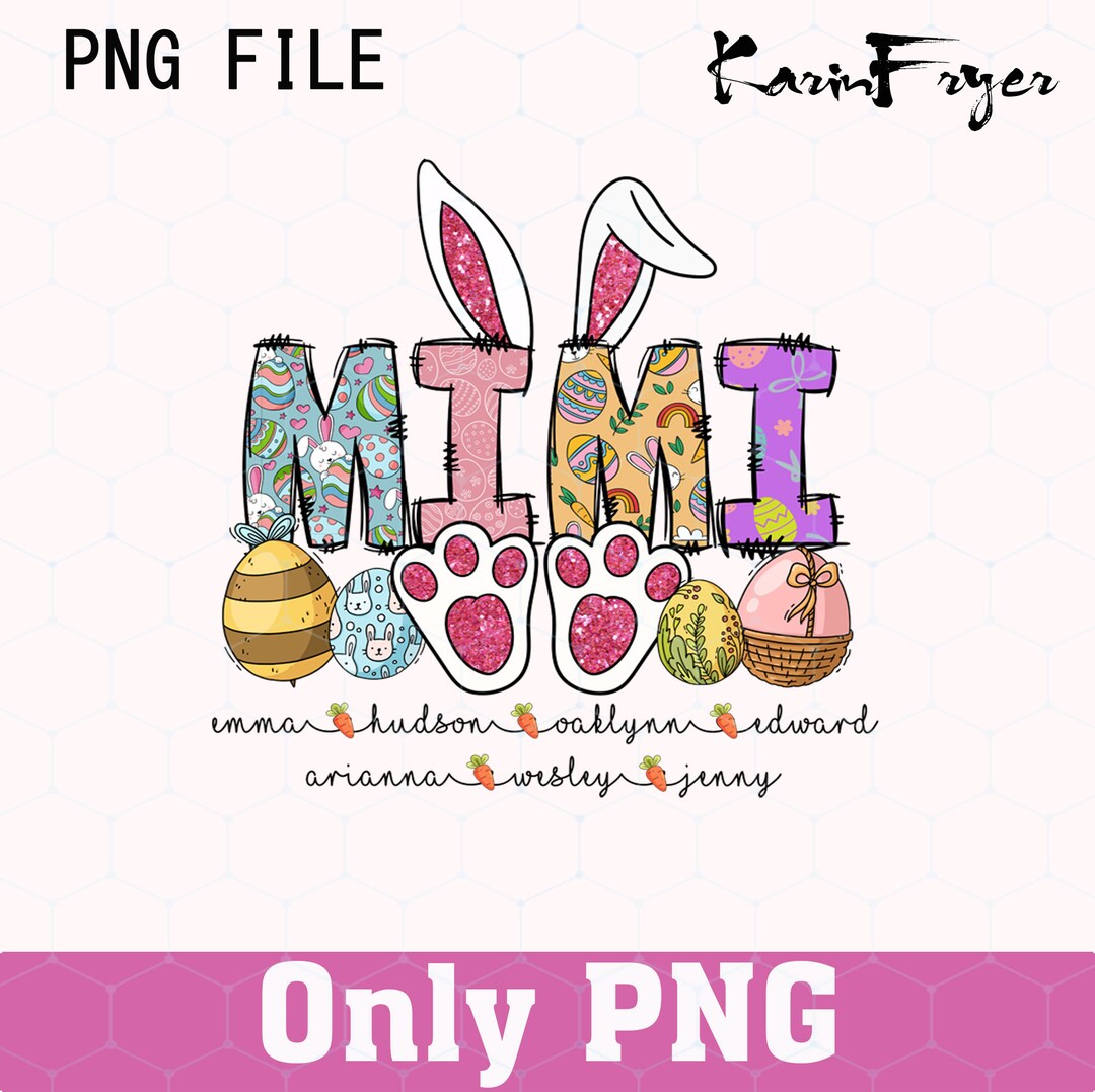Personalized Mimi Bunny Easter Png, Grandma Peeps Easter Day, Custom ...