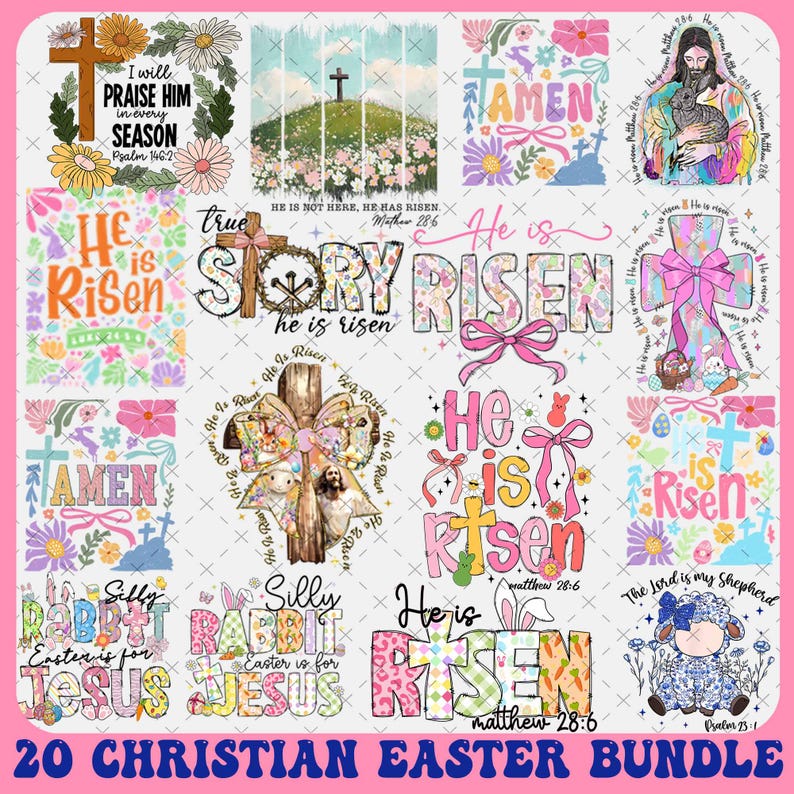 20+ Easter Christian Bundle PNG, Christian Png Bundle, Easter Png ...