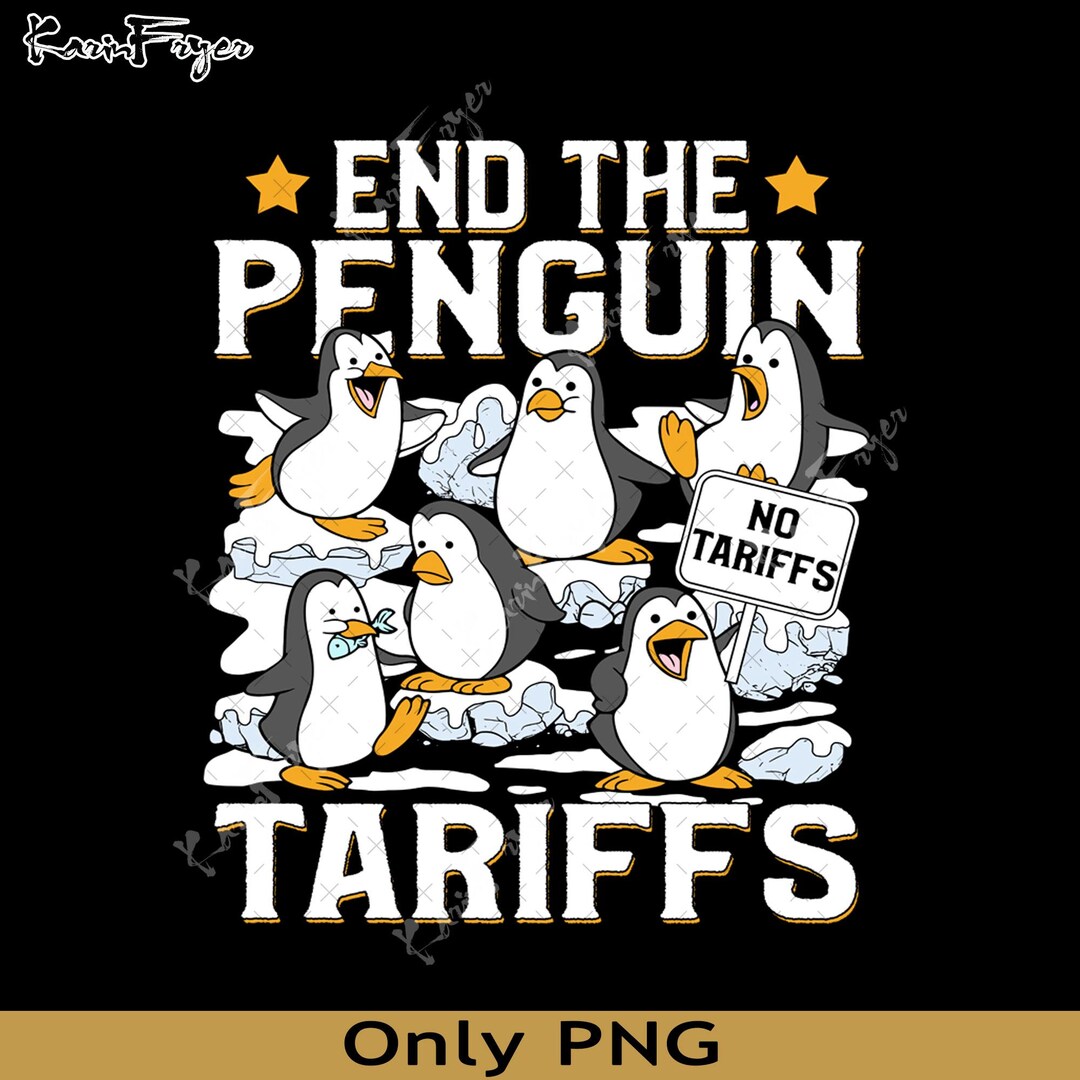 End the Penguin Tariffs Anti Trump Png, Penguins Resist Png, Flippers ...